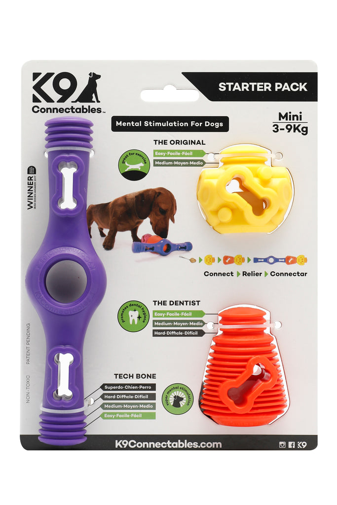 K9 Connectables dog enrichment starter pack – Moo Moo and Bear